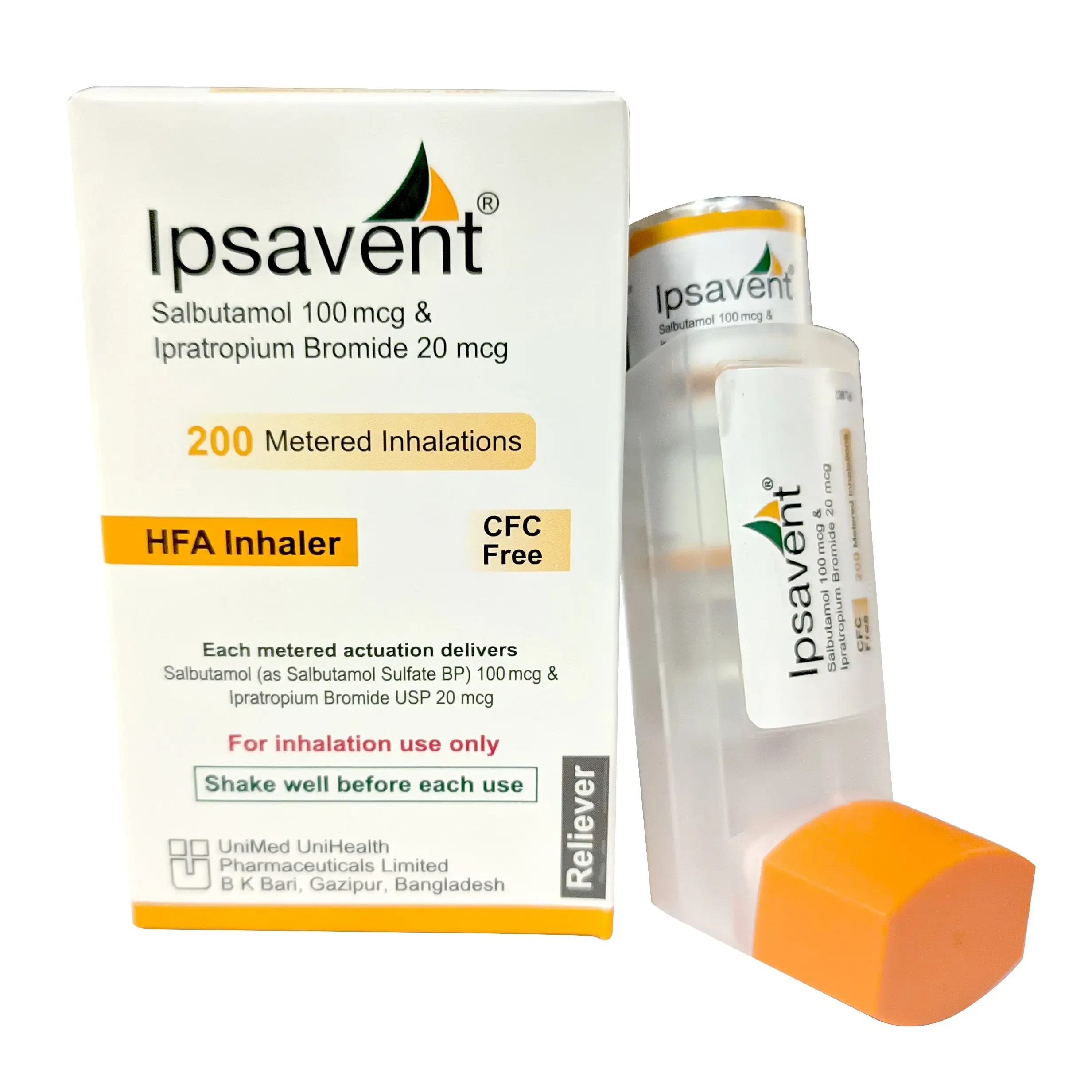Ipsavent (100 mcg+20 mcg)/puff Inhaler এর কাজ, খাওয়ার নিয়ম ...